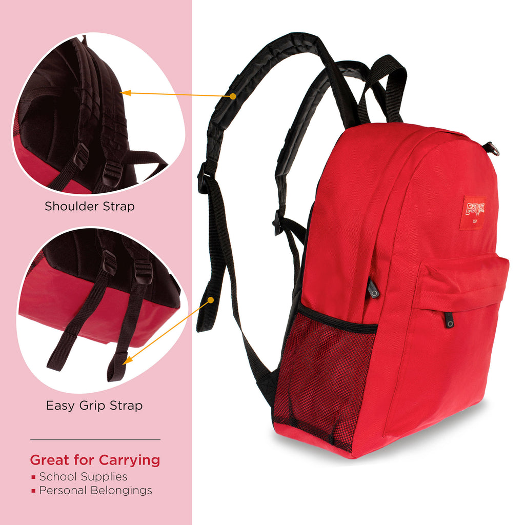 17" Back to School Wholesale Backpack in Assorted Solid Colors