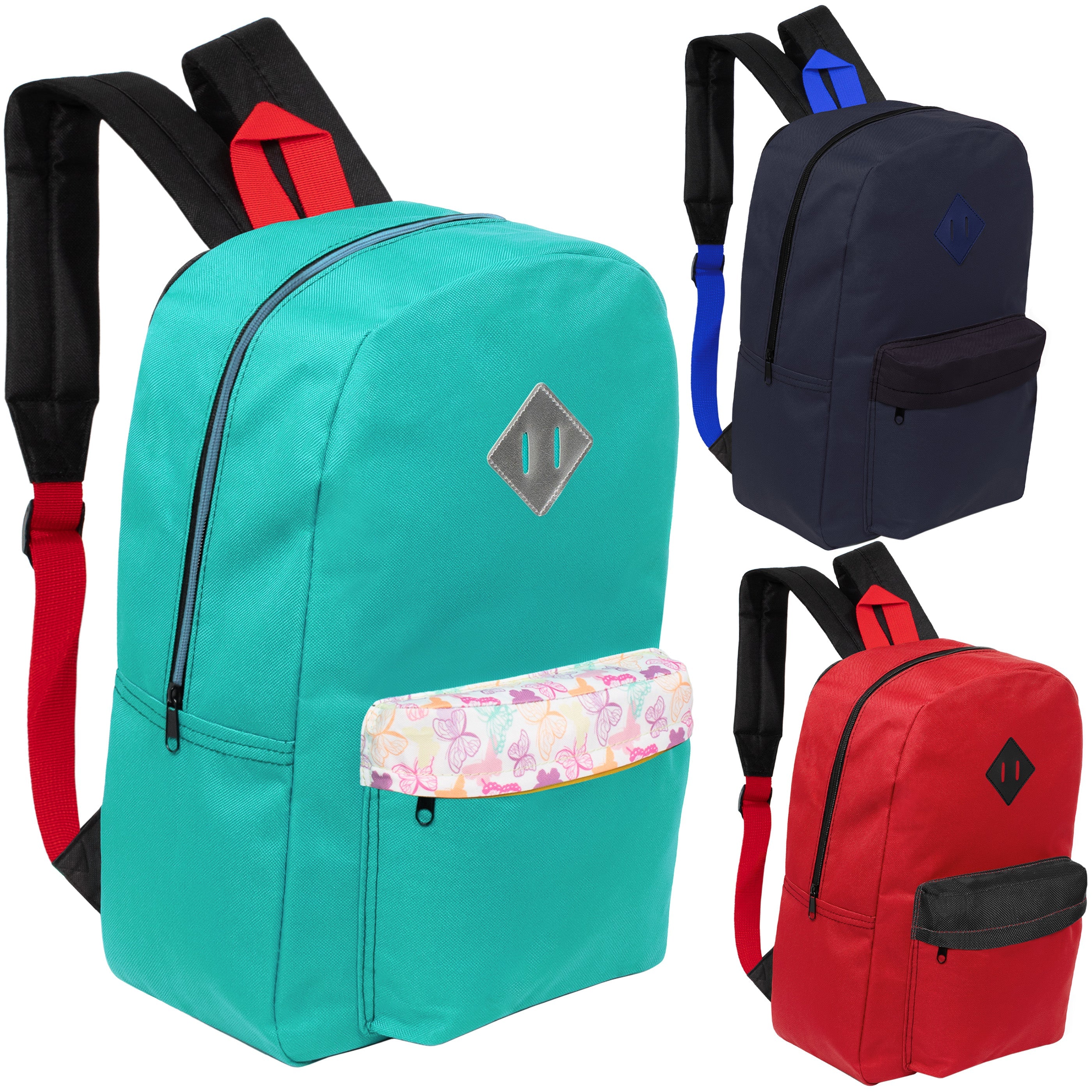 Bulk School Wholesale 17 Inch Backpacks | Padded Back for Comfort