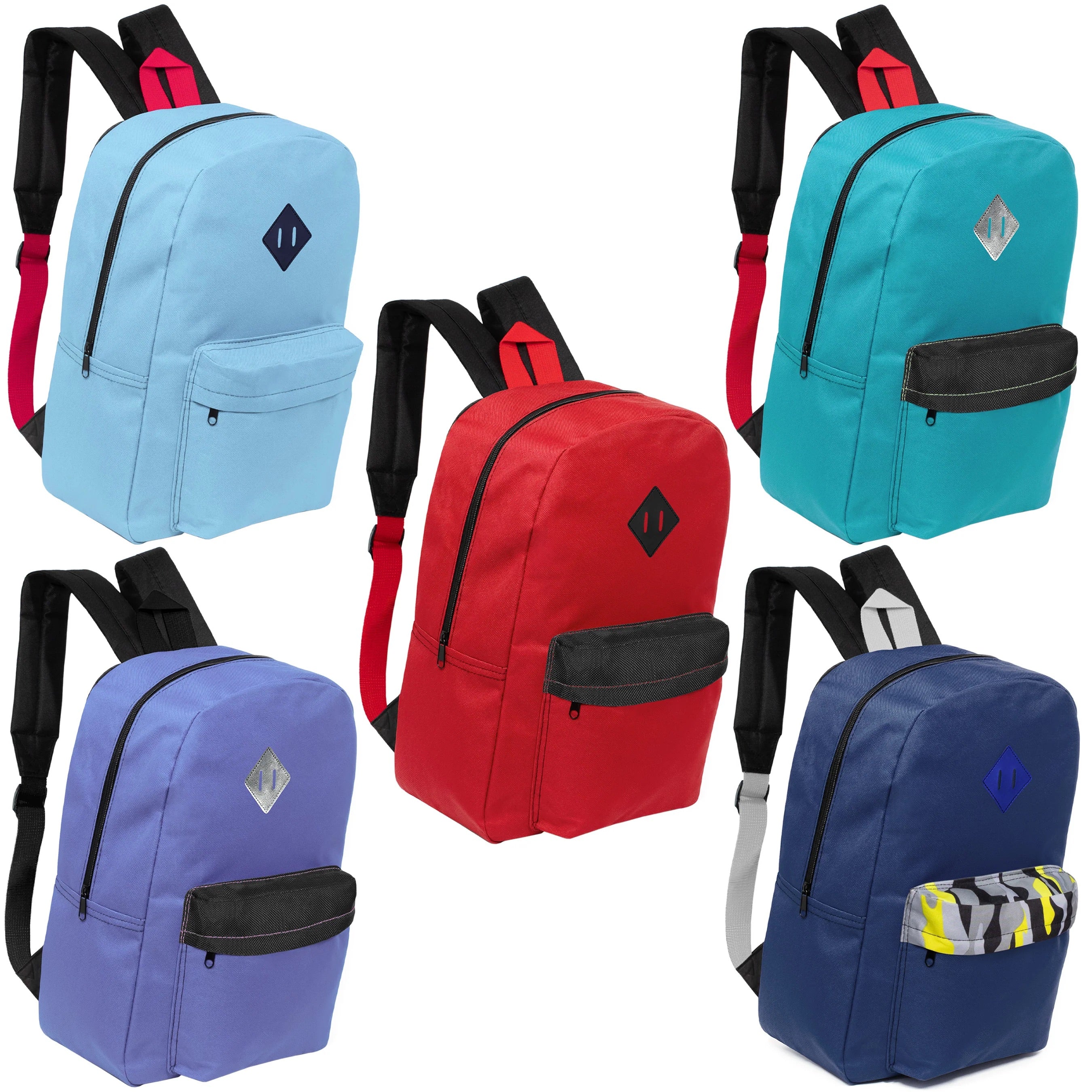 17” Wholesale Backpack | 5 Prints | Padded Back | Free Shipping